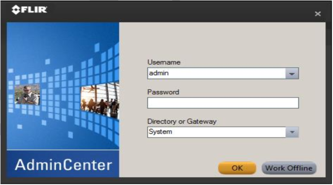 FLIR Latitude - Add username to Admin Center’s login screen list